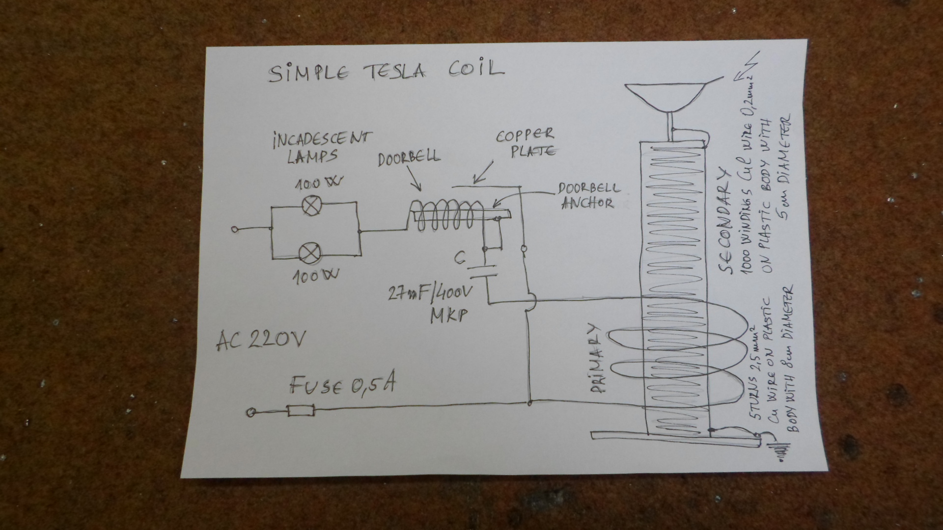 Gallery | Extremly simple Tesla Coil with only 3 Components | Hackaday.io