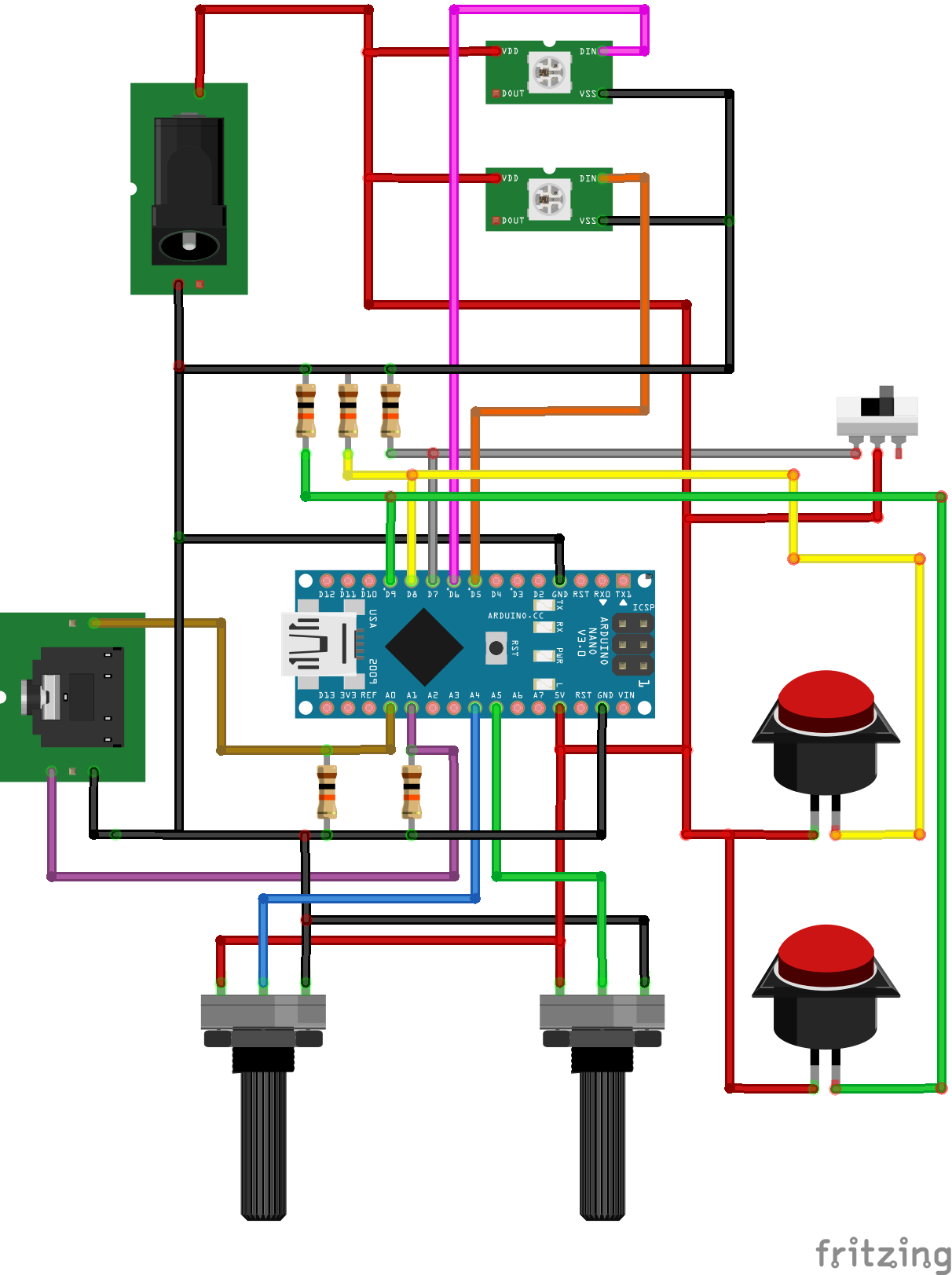 Gallery | How to make simple Arduino RGB Led strip VU Meter | Hackaday.io