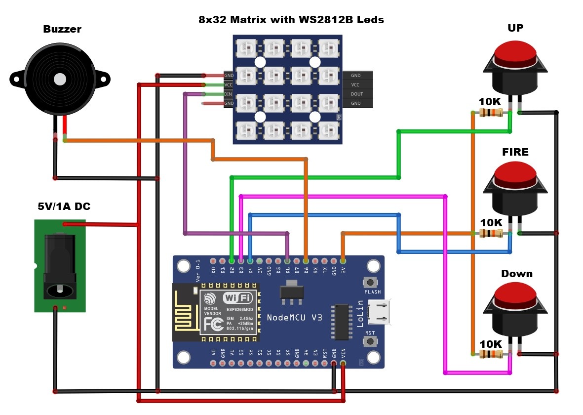 Gallery | 8-bit Space Shooter on ESP8266 & LED Matrix - DIY | Hackaday.io