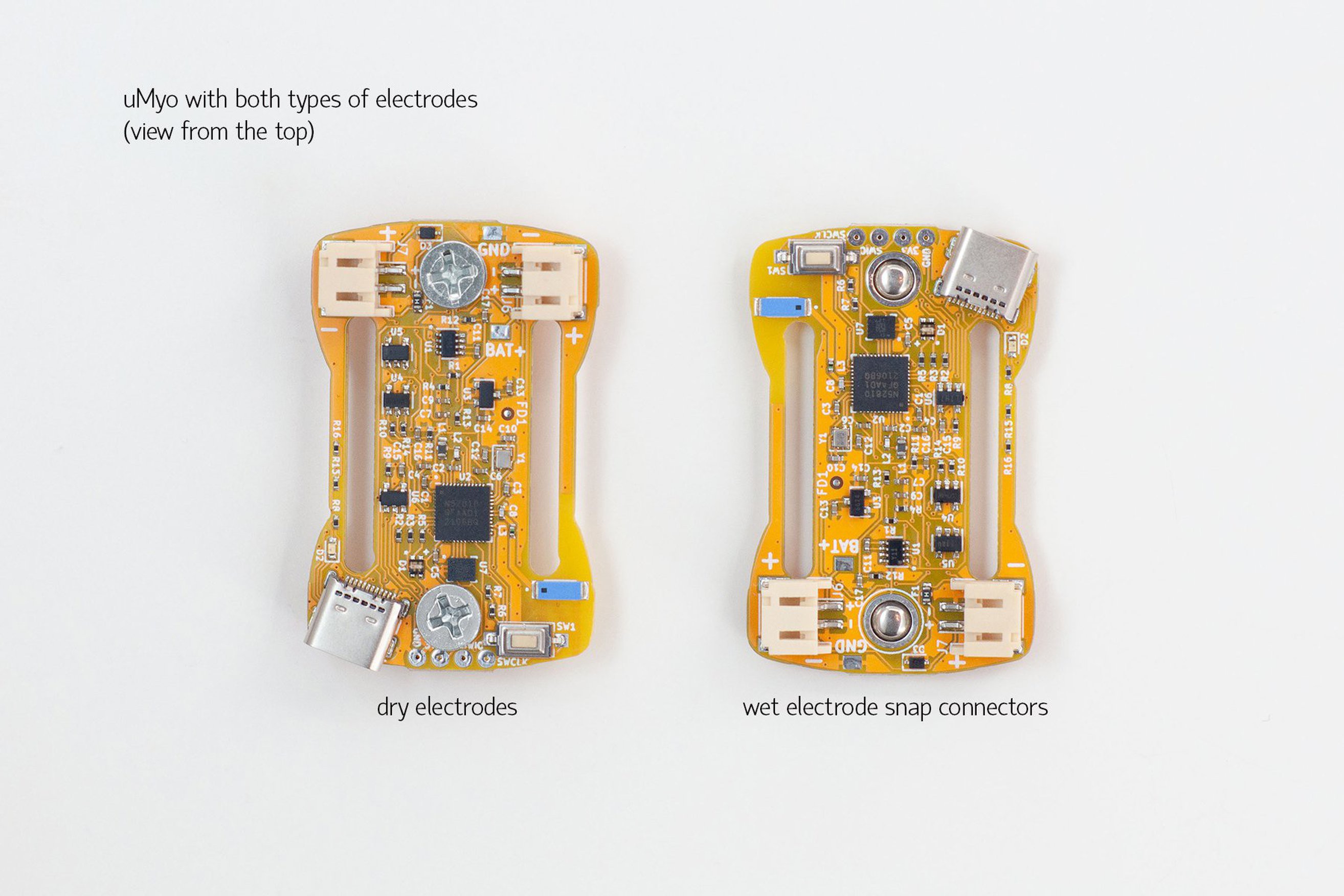 Gallery | uMyo - wearable EMG sensor with wet/dry electrodes | Hackaday.io