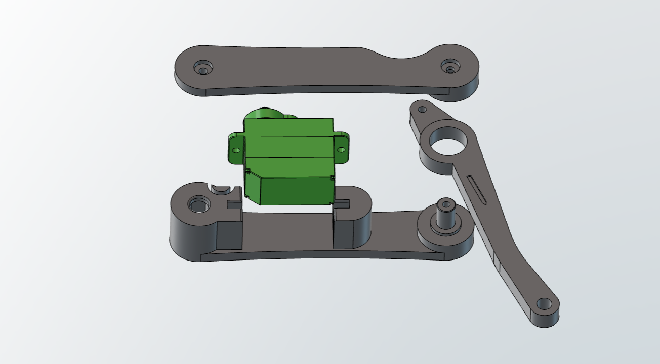 Mini robot leg with ball bearing and a push-link | Details | Hackaday.io
