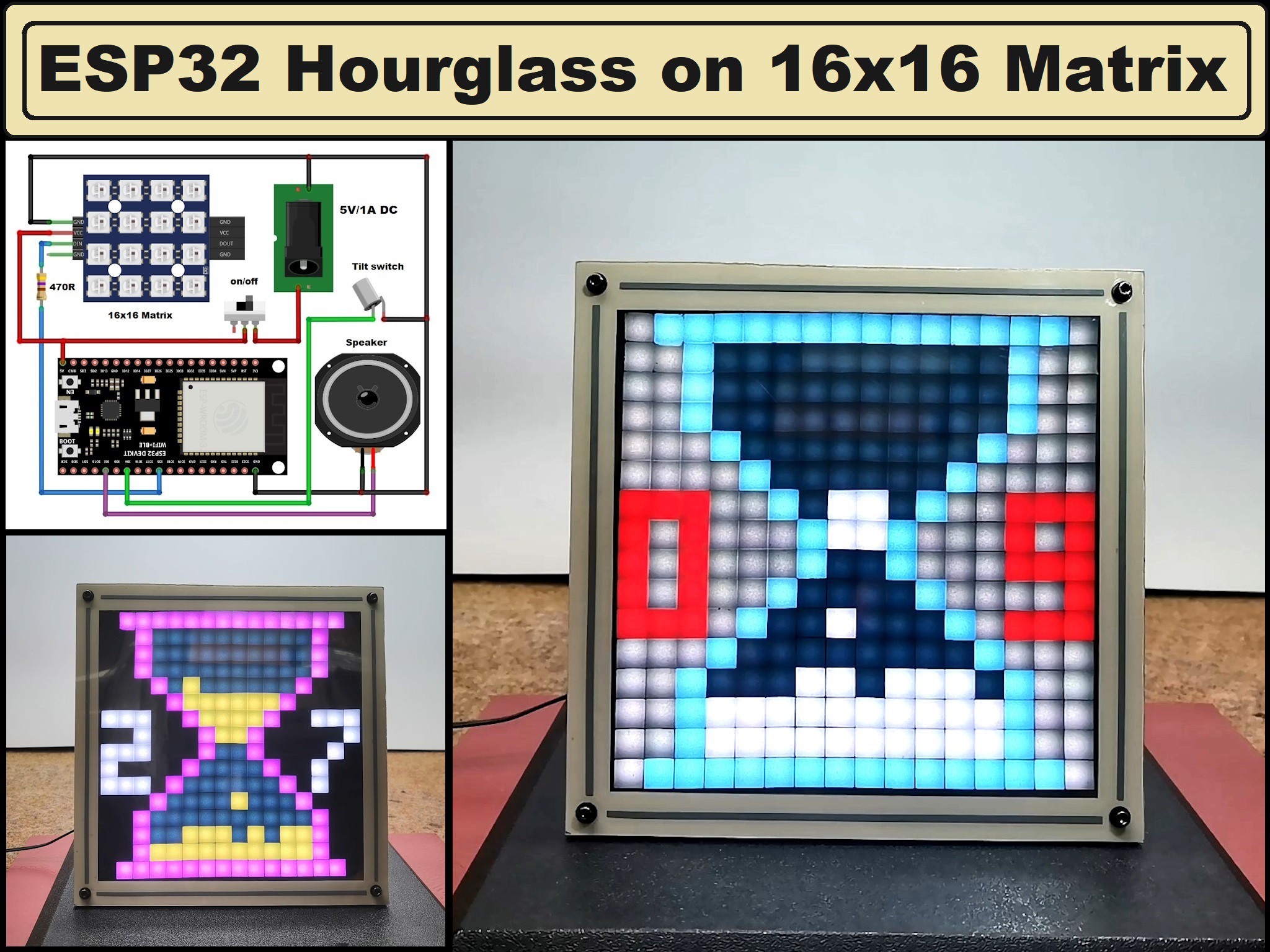 Gallery | Dynamic LED Hourglass with Sound Effects | Hackaday.io