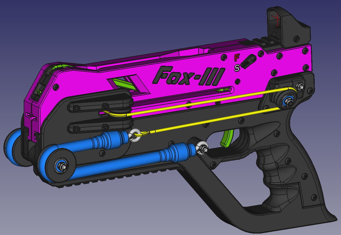 Gallery | 3D Printed Repeating Crossbow/Sling Shot Pistol | Hackaday.io