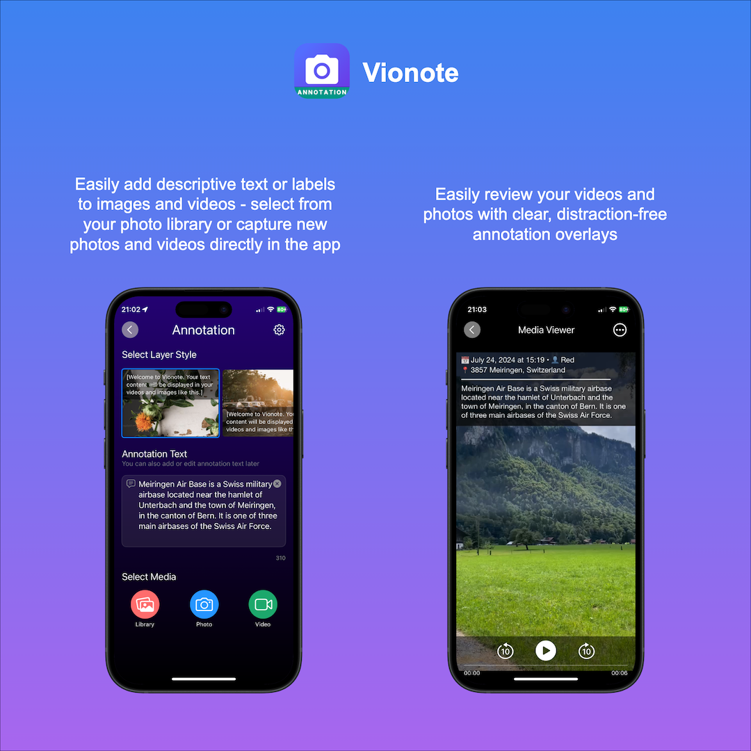 Gallery | Vionote - Add text note directly to photo or video | Hackaday.io