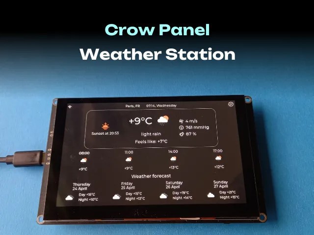 Gallery | Simple Weather Station on CrowPanel Advance | Hackaday.io