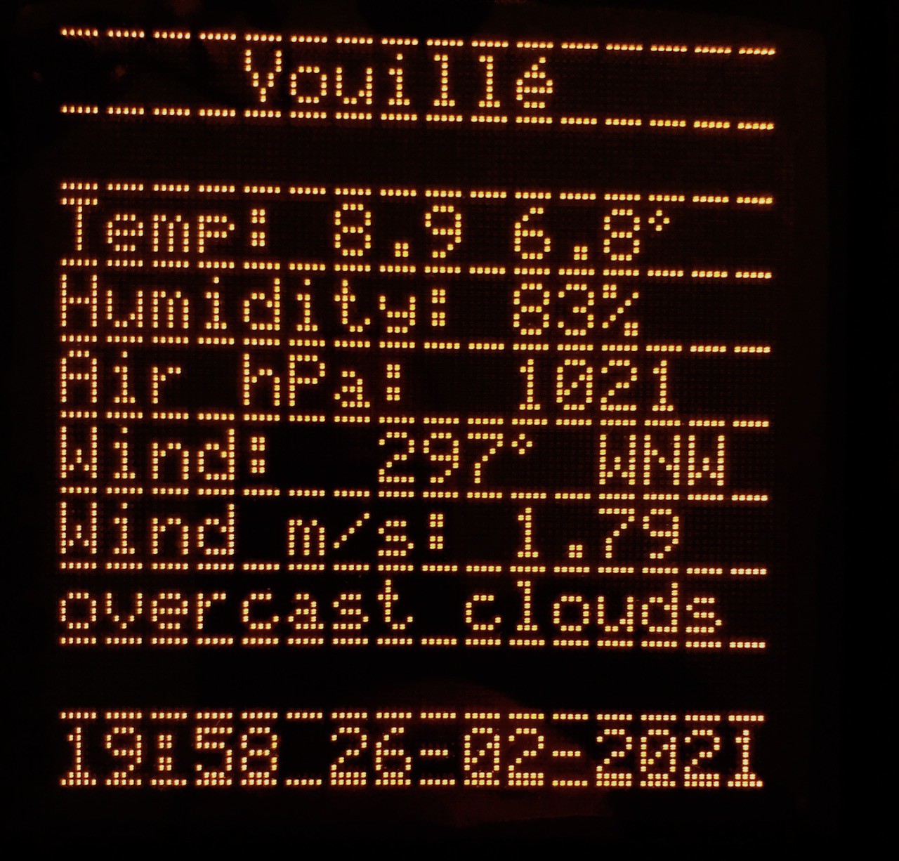 Gallery | MC6205/MS6205 | ESP32 Weatherstation, NTP Clock | Hackaday.io