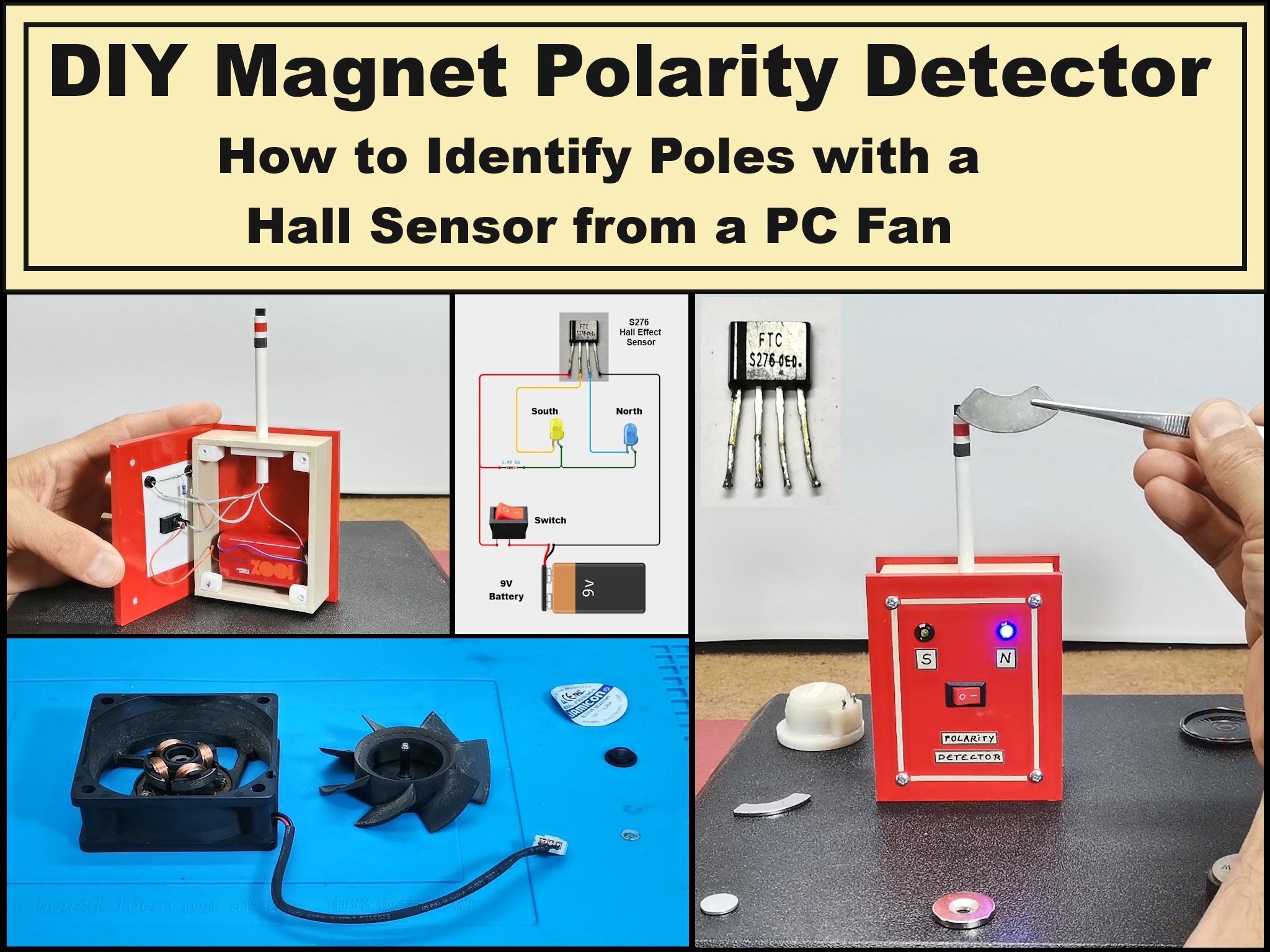 DIY Magnet Polarity Detector - Sensor from PC fan | Details | Hackaday.io