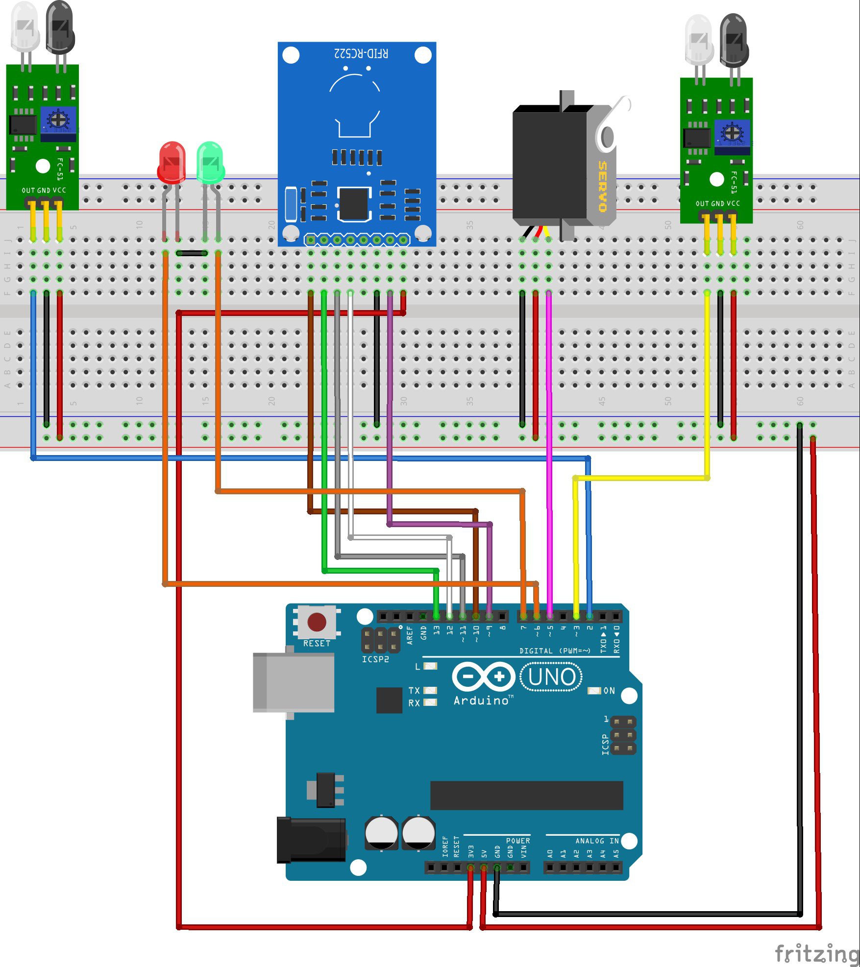 Automatic Toll Gate System Using Arduino & RFID | Hackaday.io