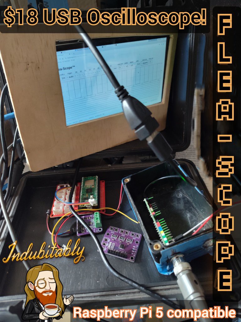 Gallery | Flea-Scope Dual CH Oscilloscope Raspberry Pi 5 | Hackaday.io