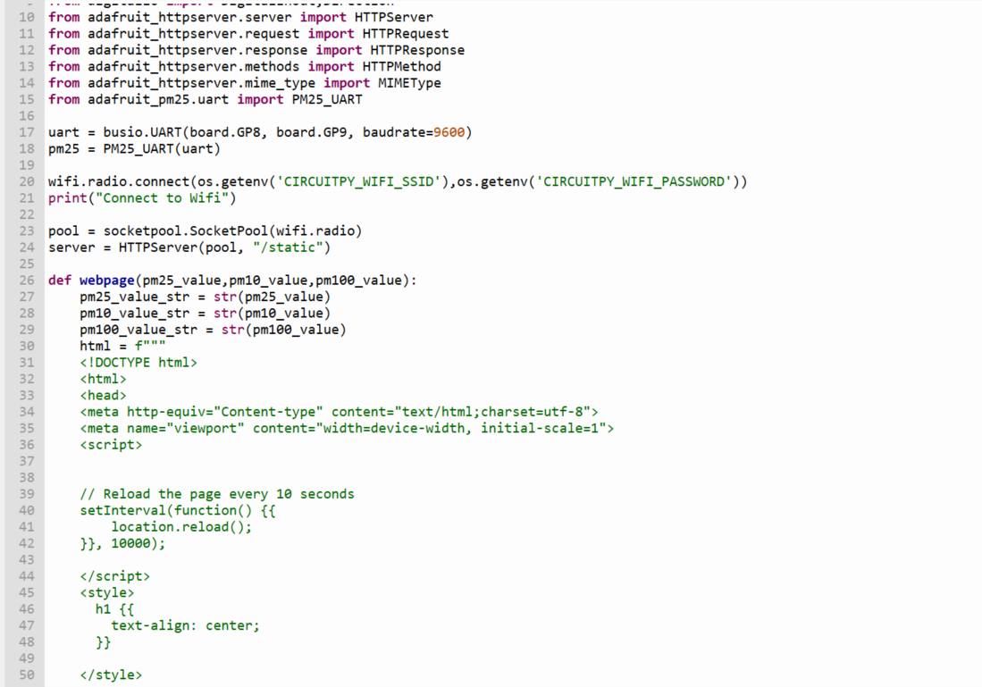 AQI Quality Monitor v2.0 (PICO W) Webserver | Hackaday.io