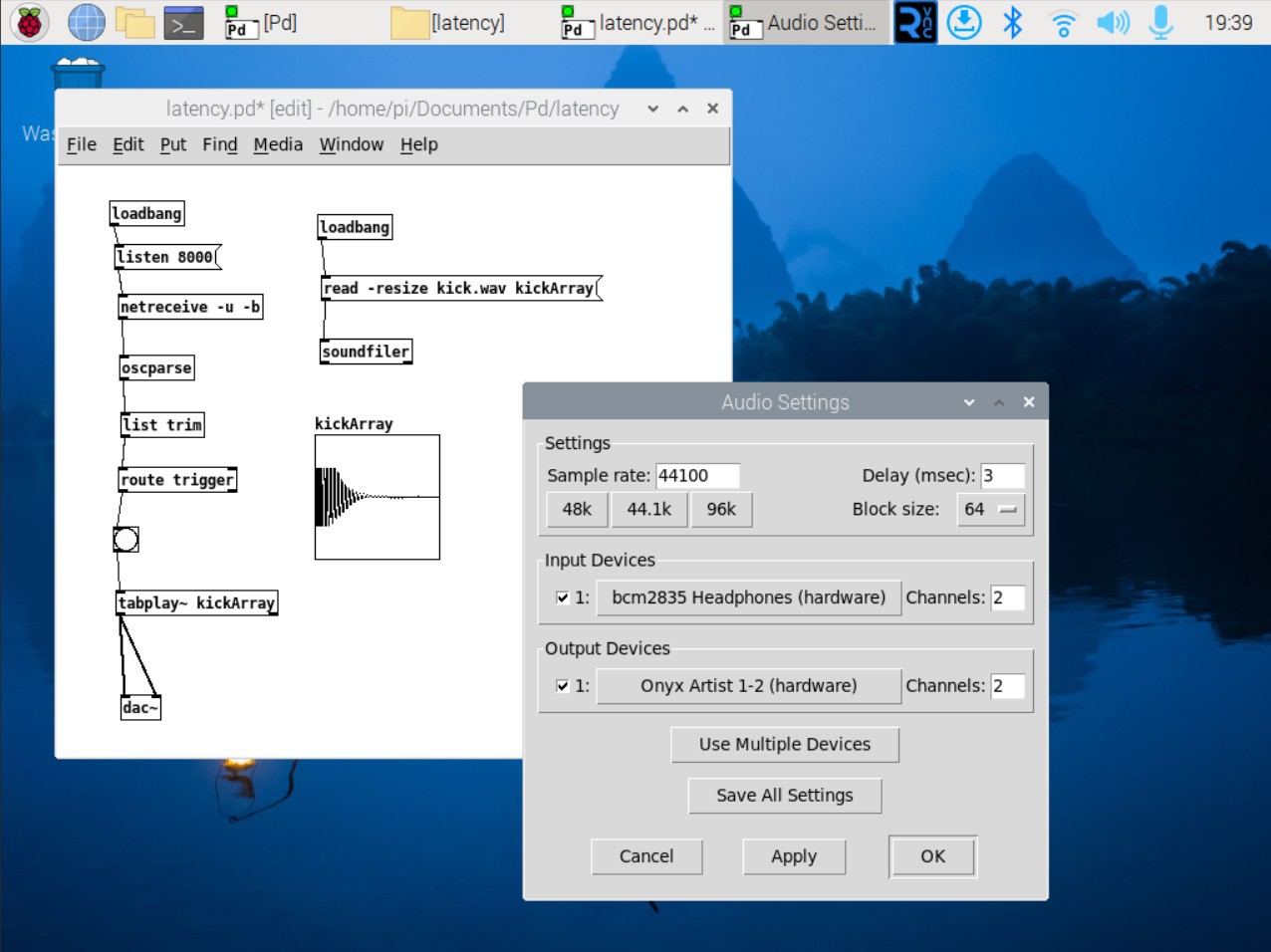 Log #18: puredata latency | Details | Hackaday.io