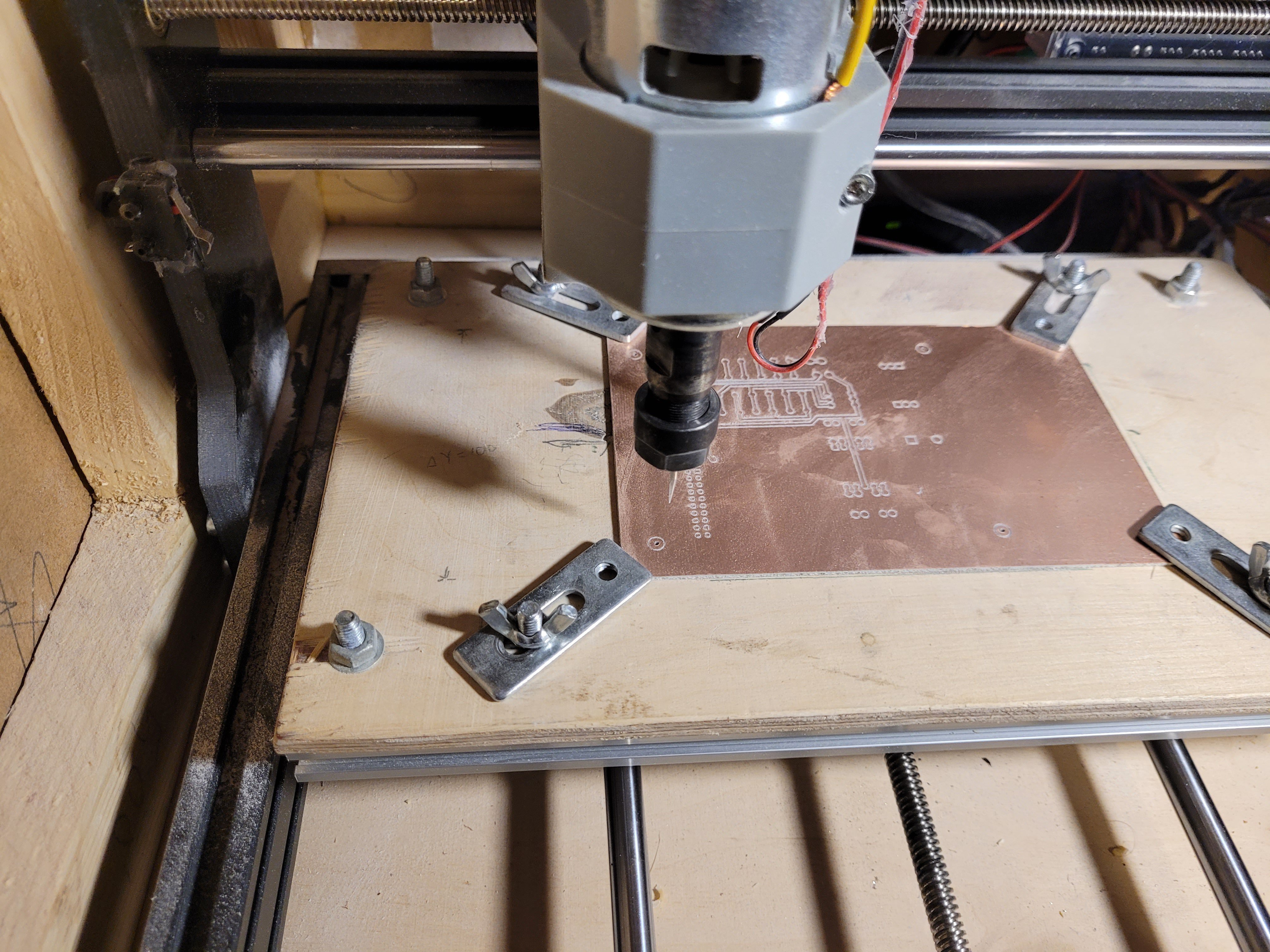 Gallery | Milling two-sided PCBs without alignment pins! | Hackaday.io