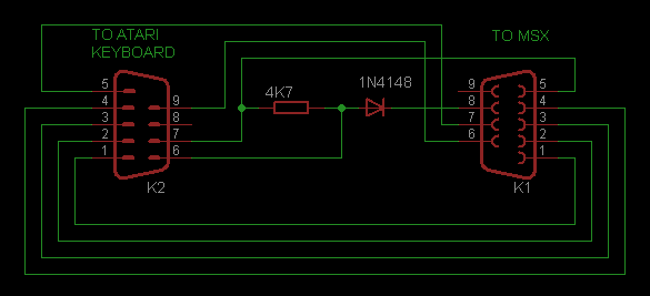 Atari Keyboard Controller adapter for MSX (2) | danjovic | Hackaday.io