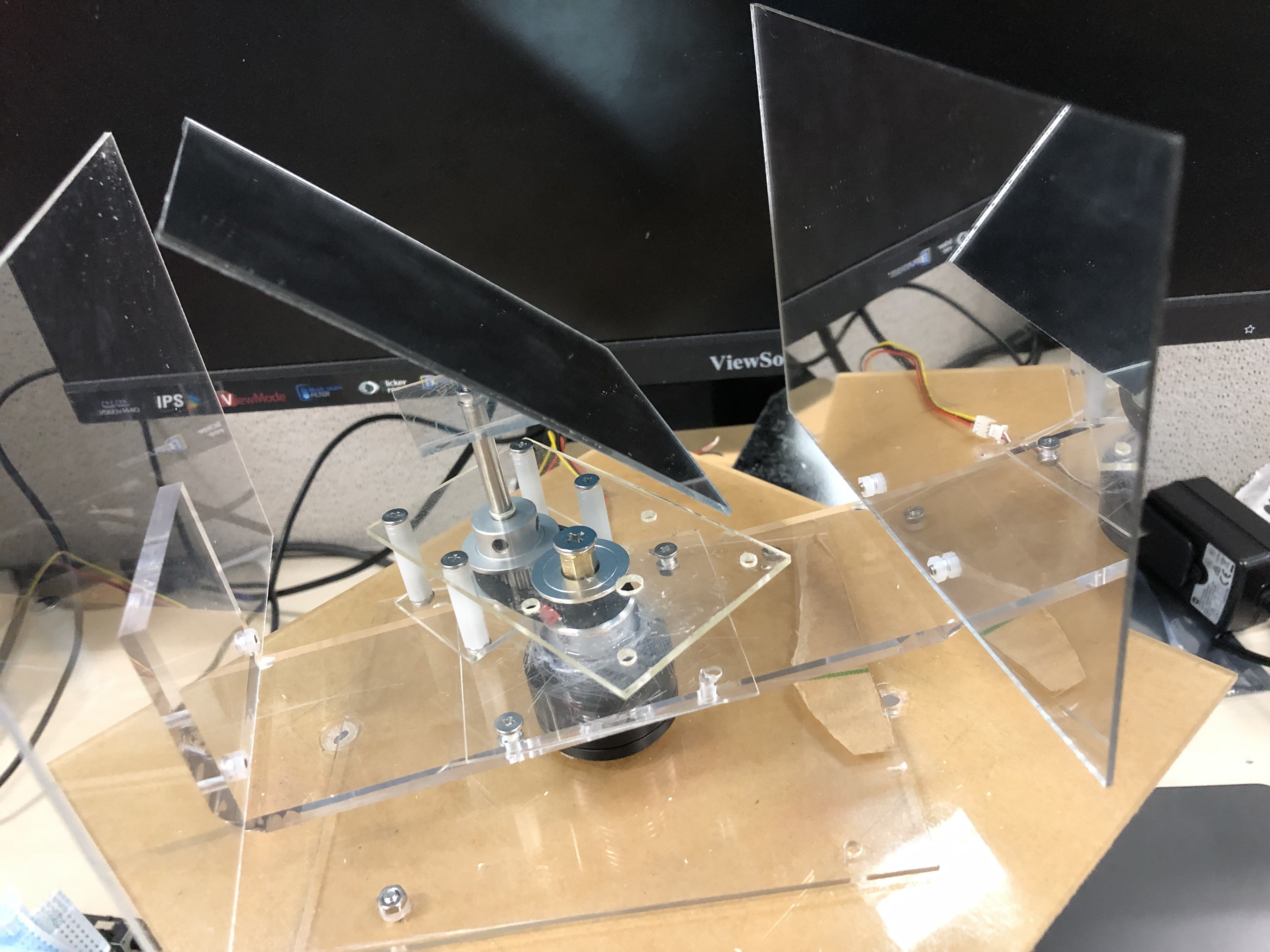 Gallery | Volumetric Display using Rotating Mirror | Hackaday.io