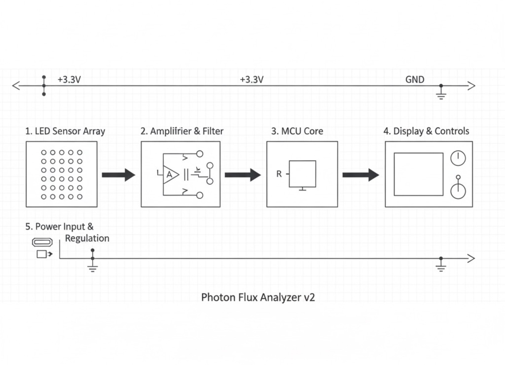Gallery | Photon Flux Analyzer v2 — Reverse-Bias LED Sensor | Hackaday.io