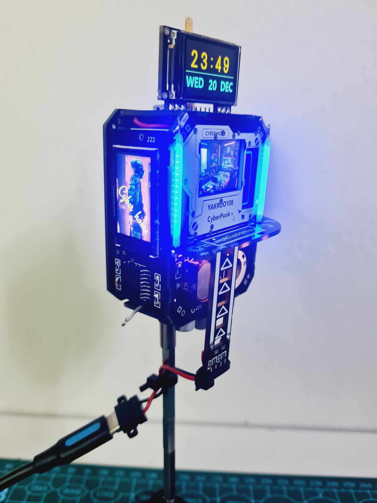 Gallery | LED Cyberhome Model with LCD Clock | Hackaday.io