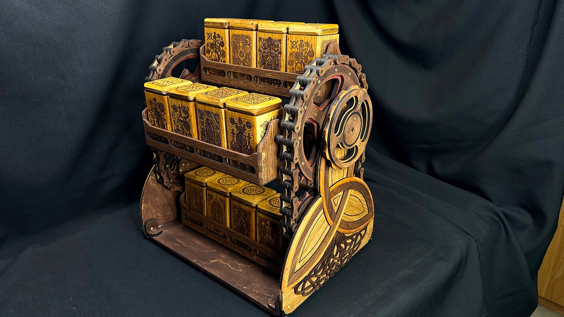 Wooden Vertical Carousel Spice Rack Alchemy Design | Details | Hackaday.io