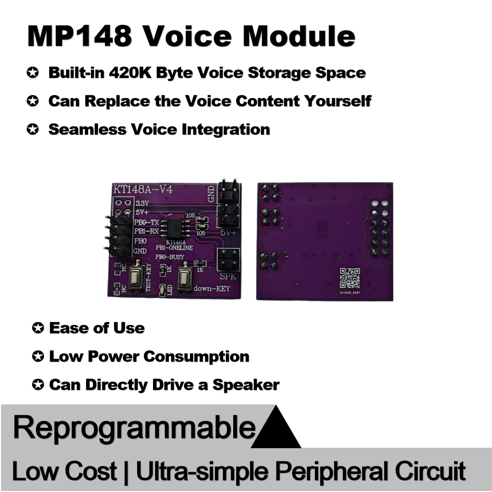 Gallery | MP148: Ultra-Low-Cost to Add voice to any project! | Hackaday.io