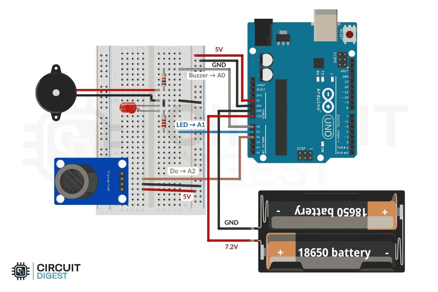 Arduino Gas Leak Detector Using MQ-5 - Economical | Hackaday.io