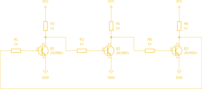 3 - Creating a ring oscillator from resistors and transistors. | Details | Hackaday.io