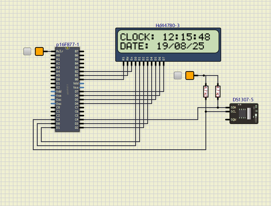 Gallery | 1Hz Embedded Clock: PIC16F877A + DS1307 + 16x2 LCD | Hackaday.io