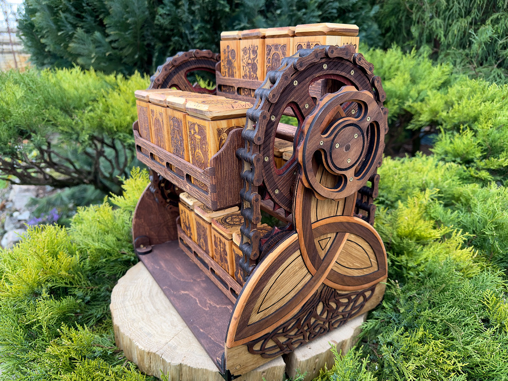 Gallery | Wooden Vertical Carousel Spice Rack Alchemy Design | Hackaday.io