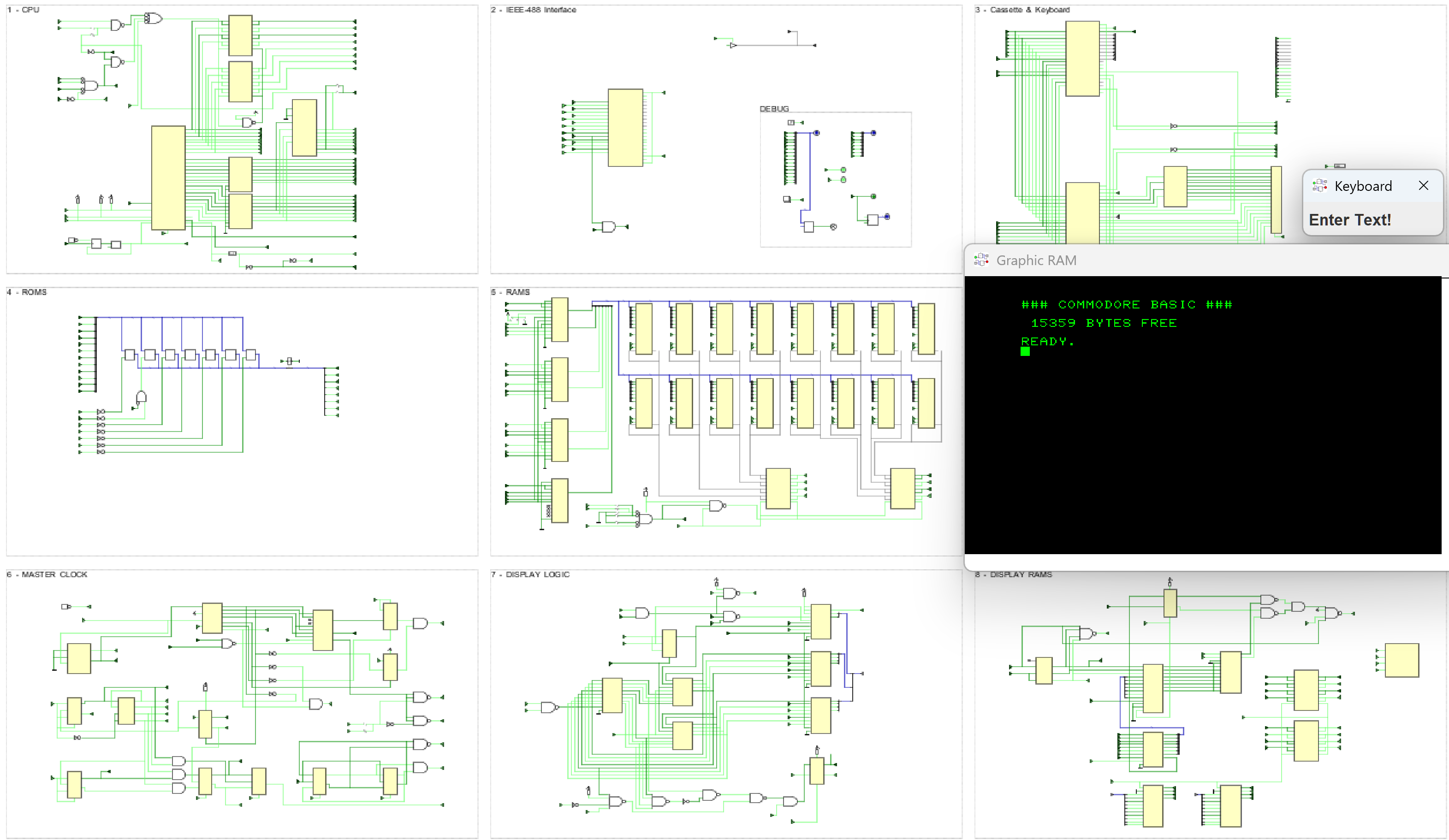 Gallery | Simulating the Commodore PET at Signal Level | Hackaday.io