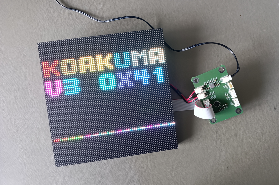 Gallery | TWI or UART to HUB75 matrix driver - Koakuma V3 | Hackaday.io
