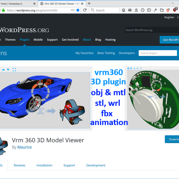 KiCAD WebGL 3D Vrml viewer: Wordpress plugin | Hackaday.io
