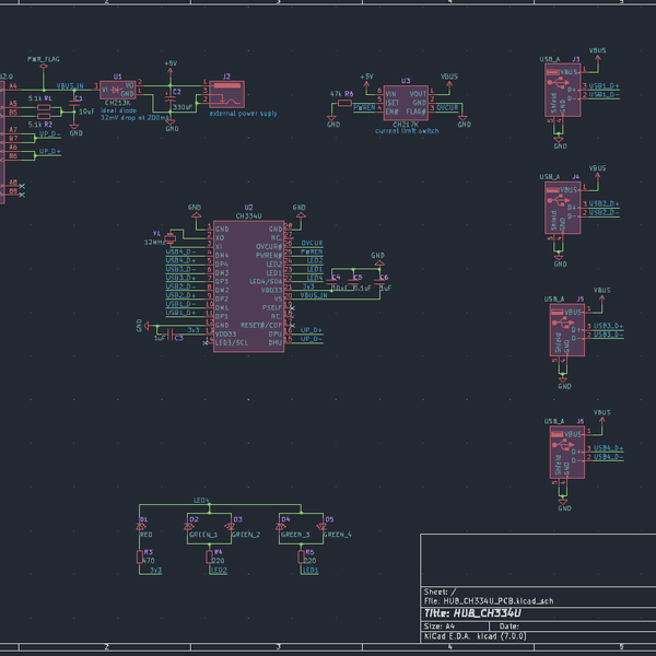 Using CH334 DIY 4 ports USB2.0 Hub | Hackaday.io