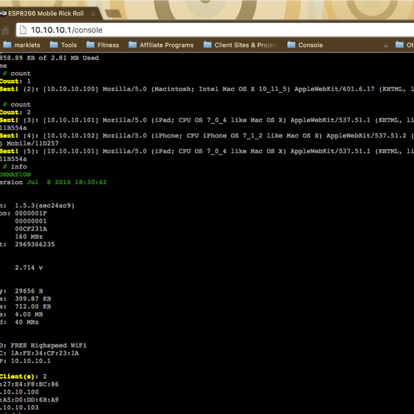 ESP8266 Mobile Rick Roll Captive Portal | Hackaday.io