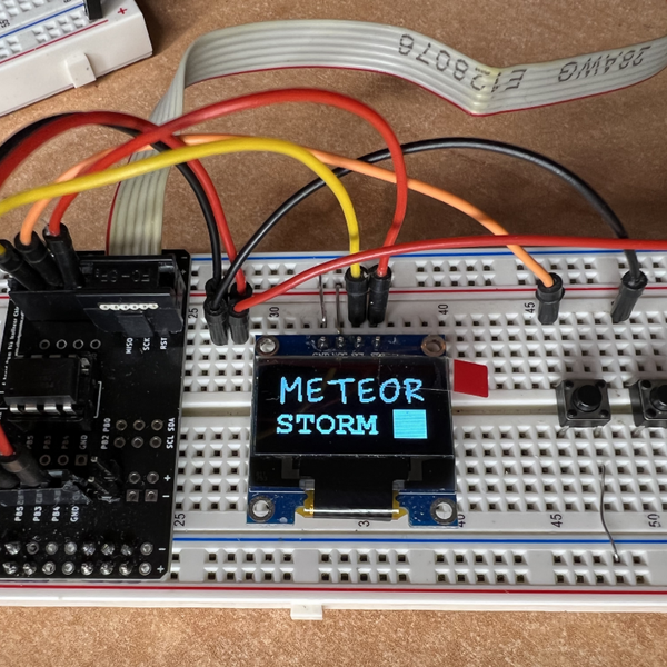 Meteor Storm, a microgame for attiny85 | Hackaday.io