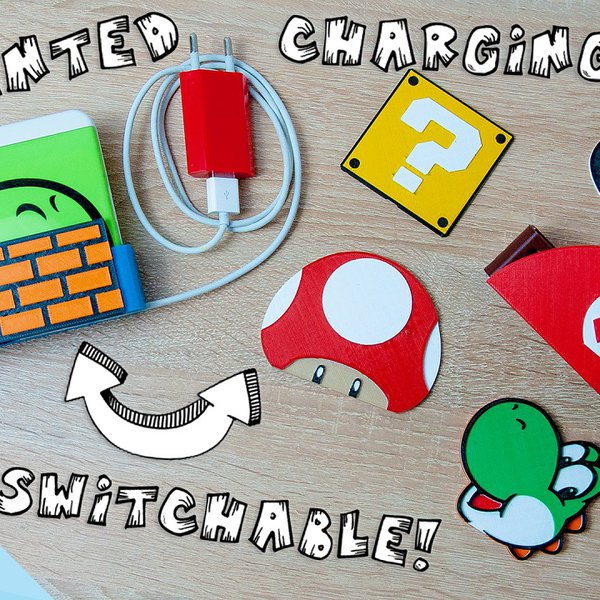 Charging dock for 3DS with swappable plates | Hackaday.io