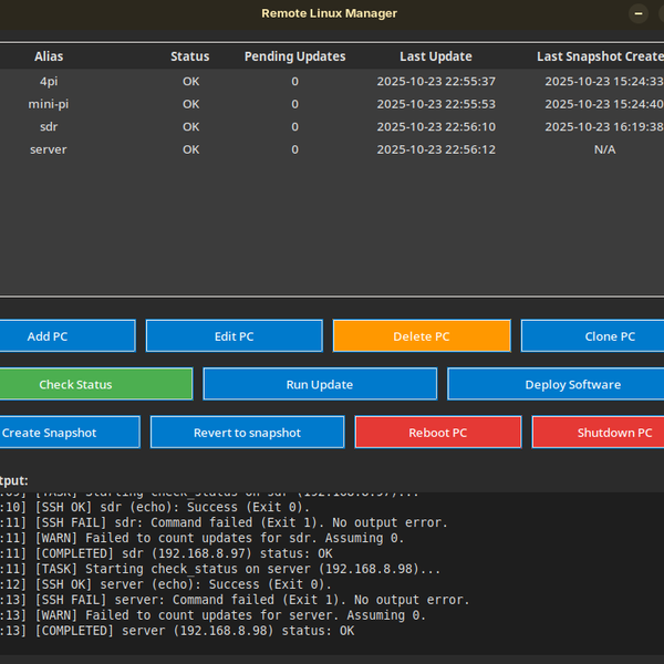Remote Linux Manager | Hackaday.io