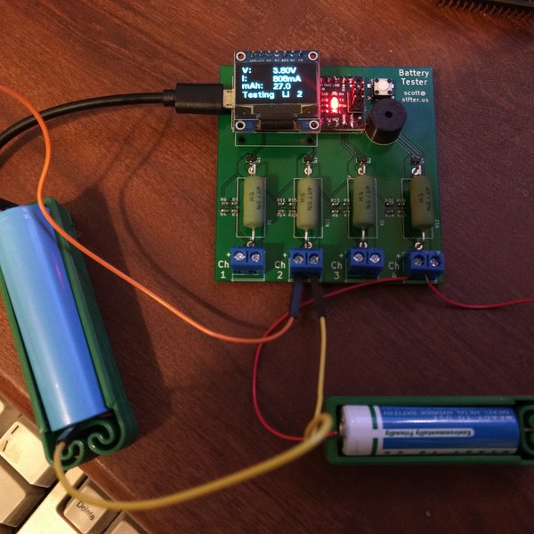 4-Channel NiMH/Li-Ion Battery Tester | Hackaday.io