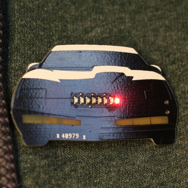 K.I.T.T. - KNIGHT RIDER badge/brooch | Hackaday.io
