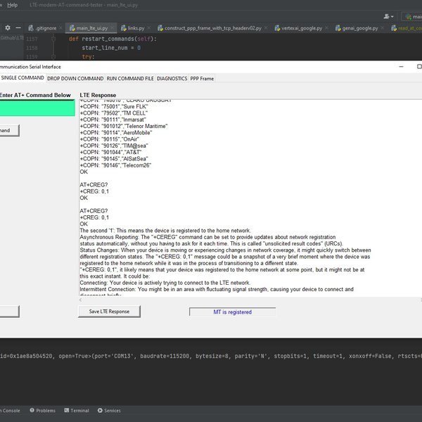 LTE-modem-AT-command-tester | Hackaday.io