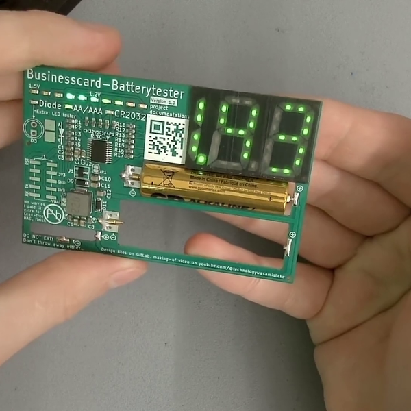 Businesscard-batterytester | Hackaday.io