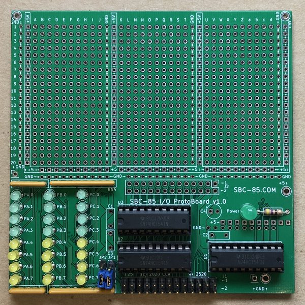 SBC-85 Parallel I/O Port Prototyping Board | Hackaday.io
