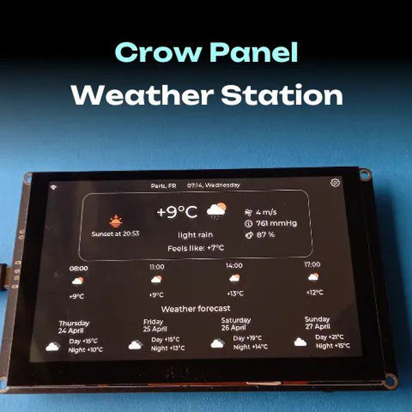 Simple Weather Station on CrowPanel Advance | Hackaday.io