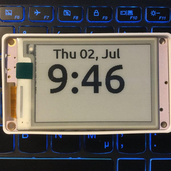 Epaper Deepsleep digital clock | Hackaday.io