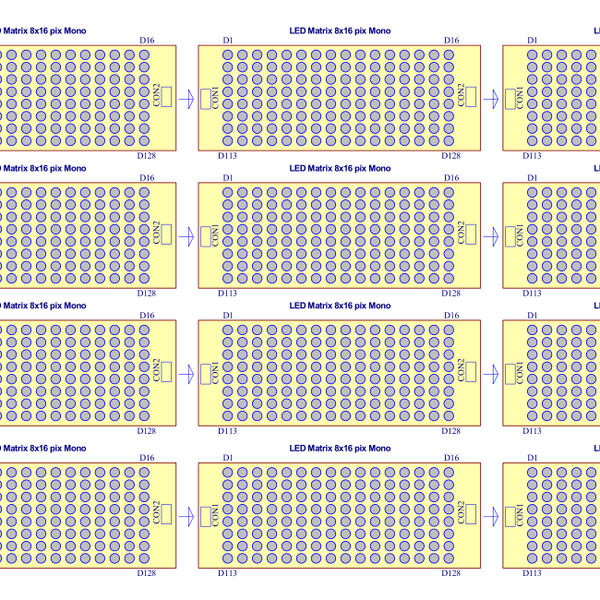 8x16 LED matrix display | Hackaday.io