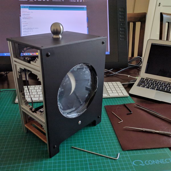 Rotating Moon Clock | Hackaday.io