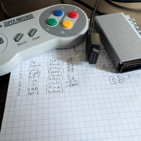 SNES controller to Atari and Commodore adapter | Hackaday.io