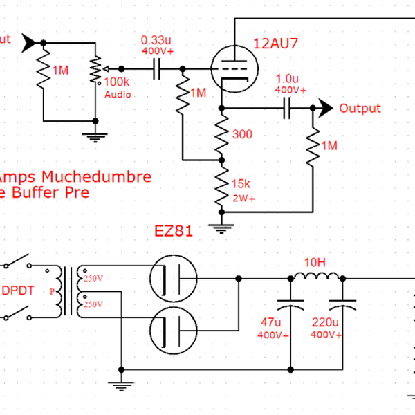 12AU7 Stereo Buffer Preamp | Hackaday.io