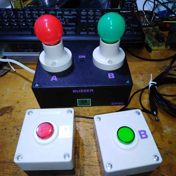 Quiz game buttons 556/555 based | Hackaday.io