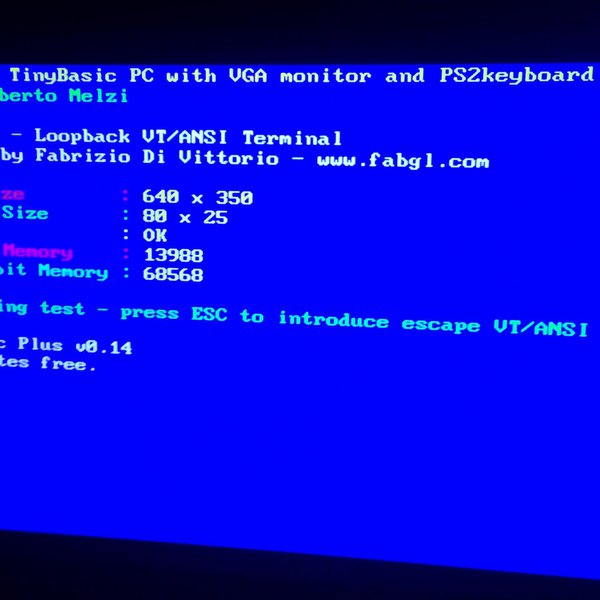 Esp32 Tiny Basic With Vga Output And Ps2 Keyboard 1805
