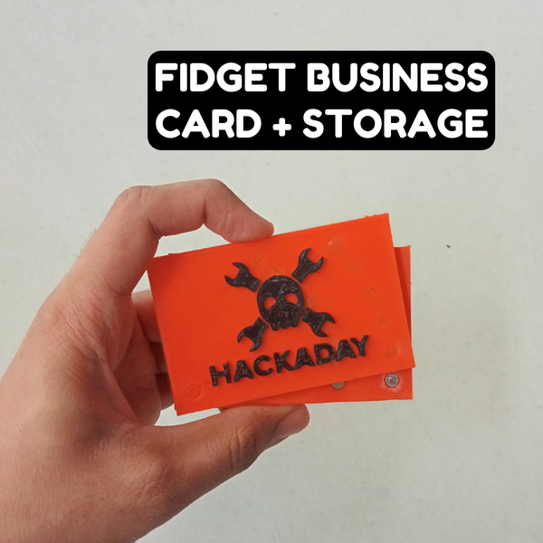 A fidget business card with storage slot for ID's | Hackaday.io