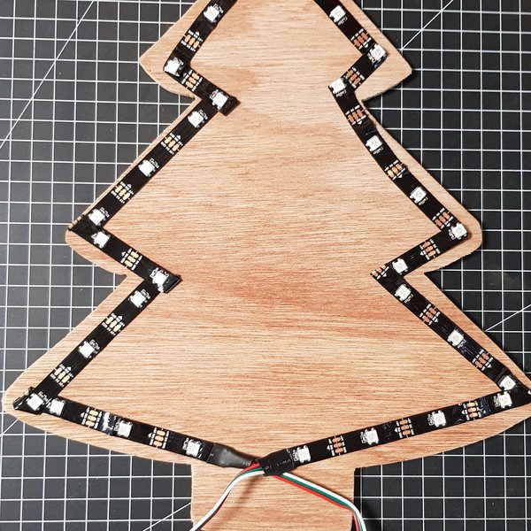 Wooden Christmas tree with addressable LEDs | Hackaday.io