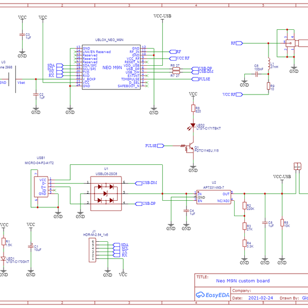 Ublox NEO-M9N GPS breakout board | Hackaday.io